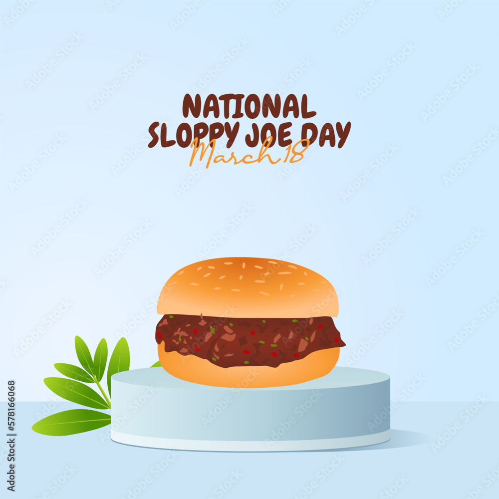 vector graphic of national sloppy joe day good for national sloppy joe ...