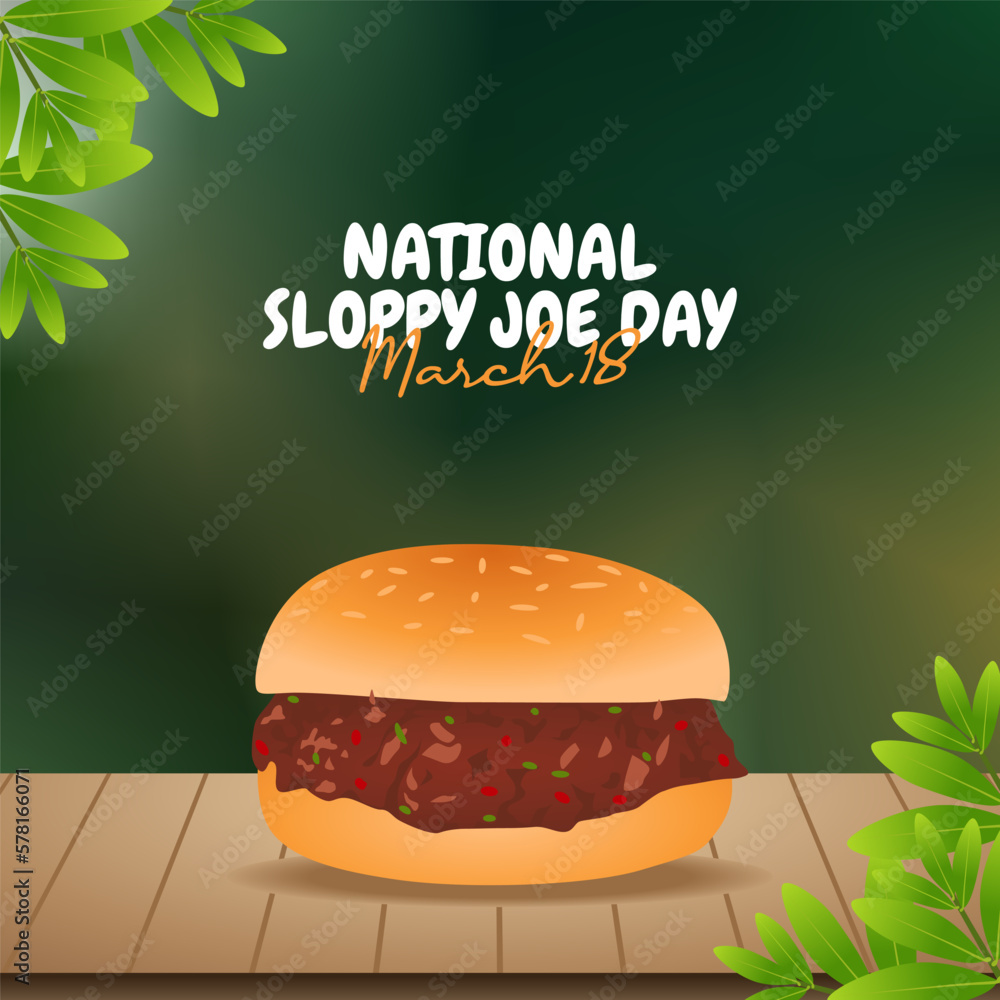 vector graphic of national sloppy joe day good for national sloppy joe ...