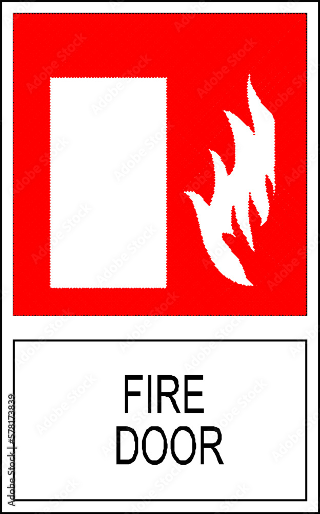 Vetor de Fire retardant fire door symbol logo illustration vector ...