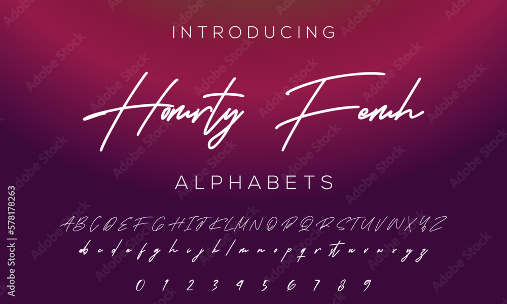 Hand drawn vector alphabet. Script font. Isolated letters written with marker, ink. Calligraphy ...