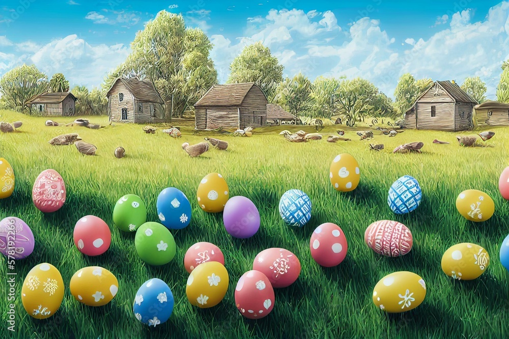 Easter holiday themed find the ten differences picture puzzle and ...