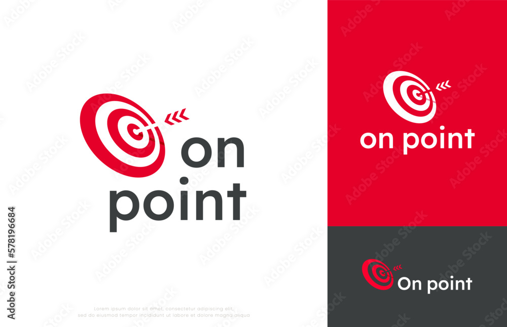 arrow right on target logo design Stock Vector | Adobe Stock
