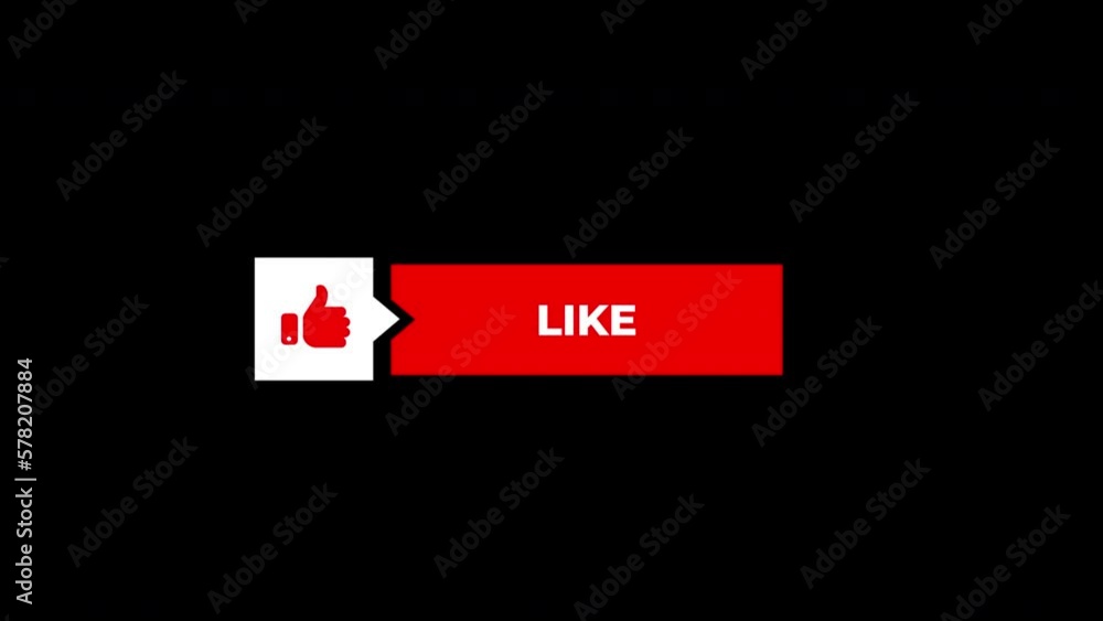 Hit the like icon loop Animation video transparent background with ...