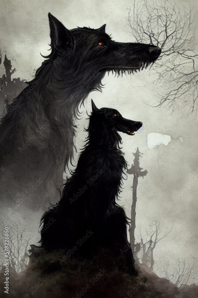 Black Dog Mythical Creature