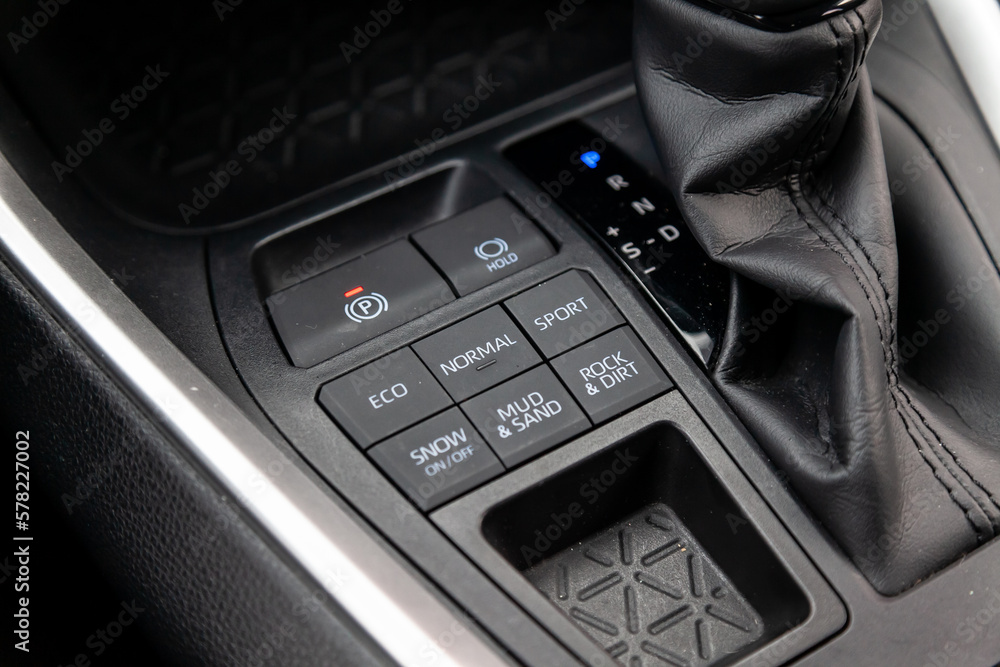 The interior of the car Toyota Rav4 2018 with a view of the steering ...