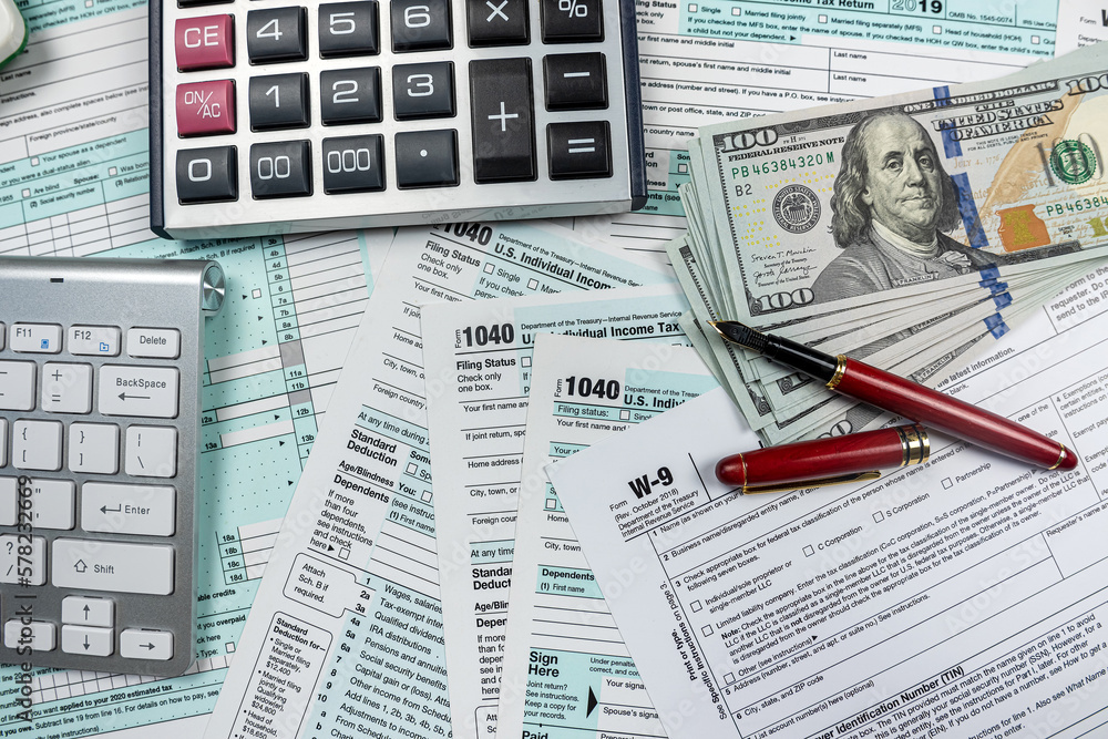 2022 blank Income Tax Return Form 1040. accountant concept, Stock Photo ...