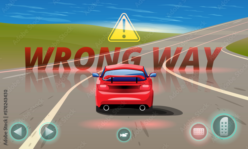 Word in end of sport game racing car. You lose, fail, foul, wrong in ...