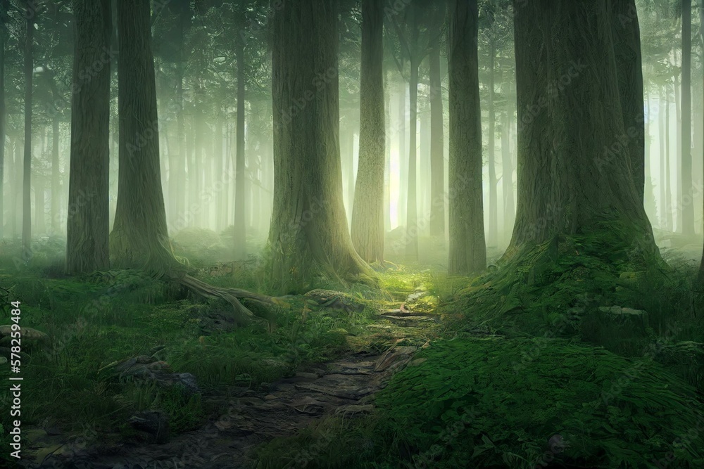 Nature connection, forest meditation and mindfullnes lifestyle concept ...