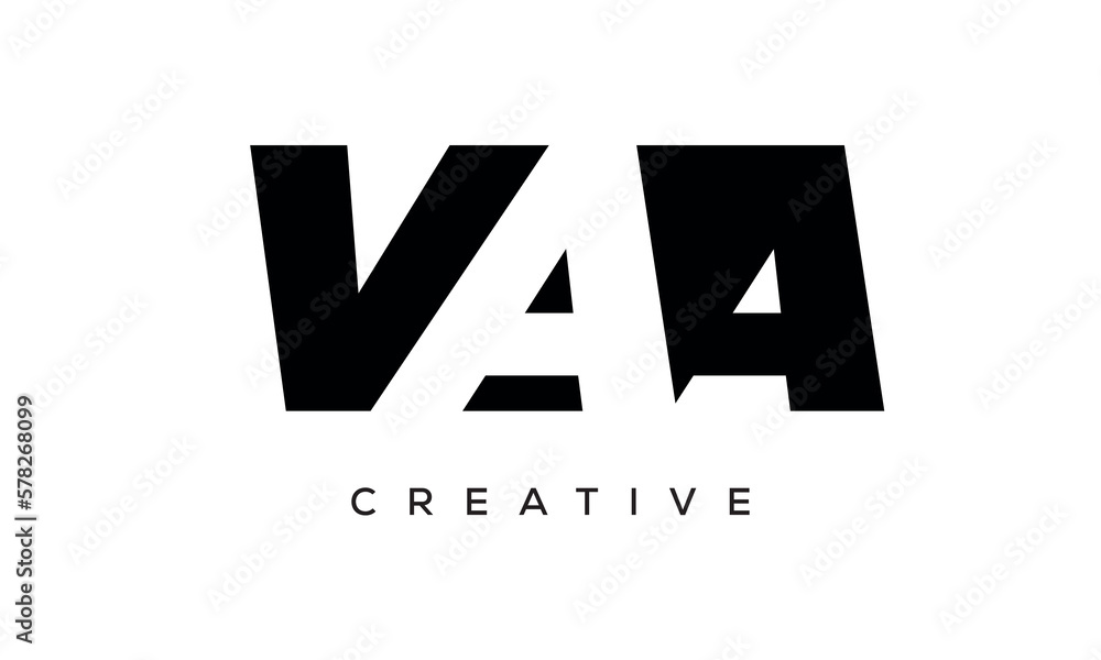 VAA letters negative space logo design. creative typography monogram ...