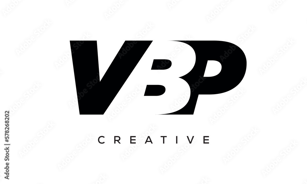 VBP letters negative space logo design. creative typography monogram ...