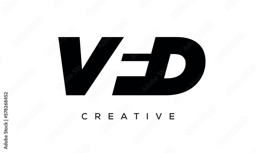 VFD letters negative space logo design. creative typography monogram ...
