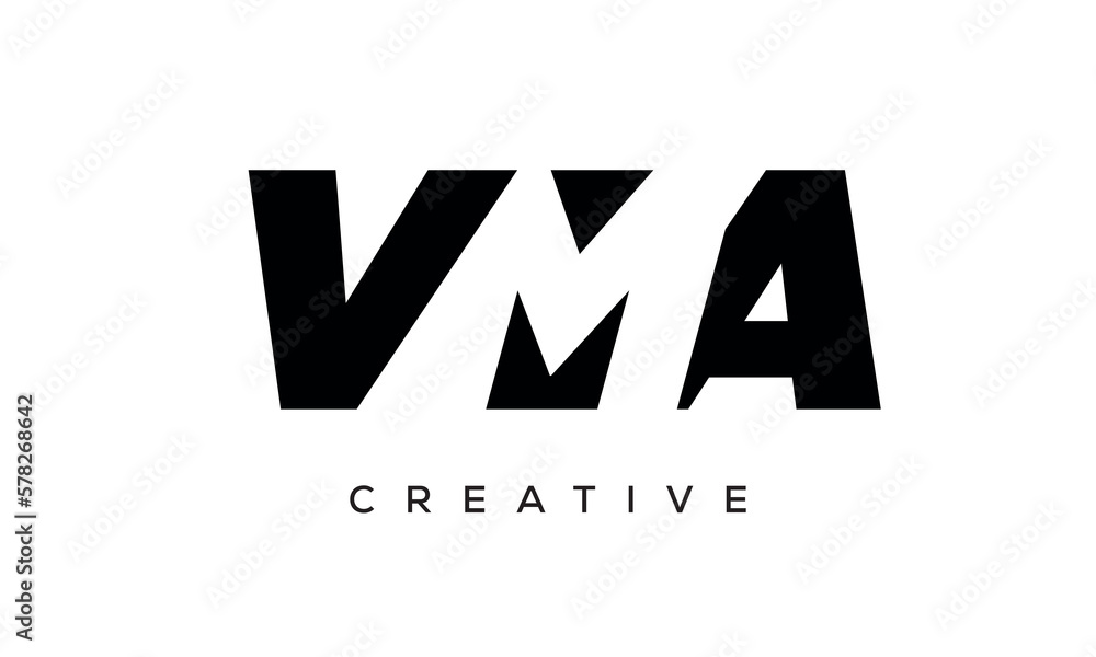 Vetor de VMA letters negative space logo design. creative typography ...