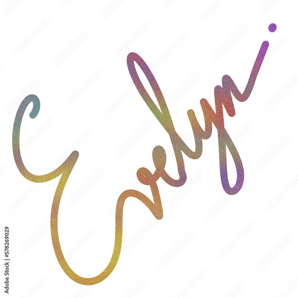 Beautiful multi-colored line drawing, Symbol design with letters E, V ...