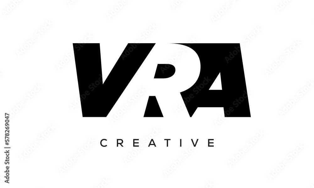 VRA letters negative space logo design. creative typography monogram ...