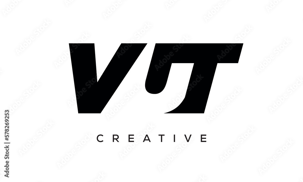 VUT letters negative space logo design. creative typography monogram ...