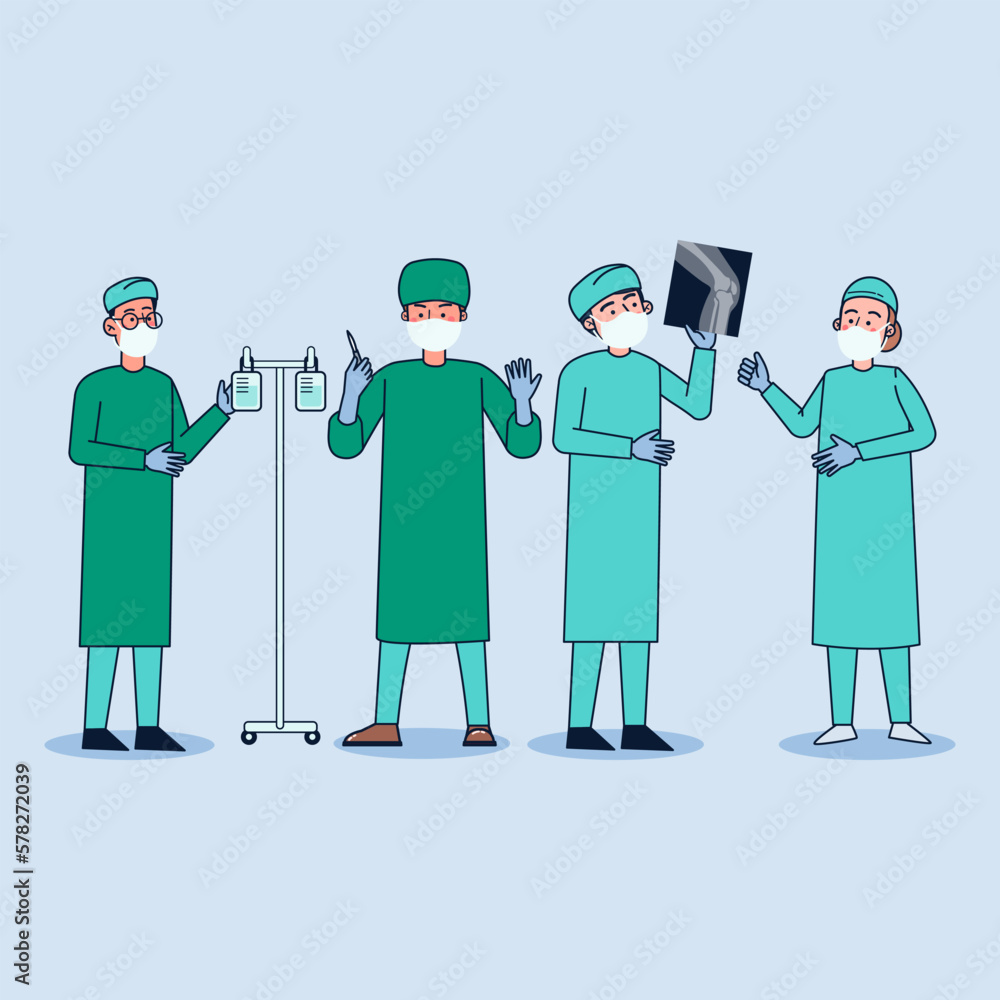 The surgeon team analyzes the X-ray images to plan a safe surgery for ...