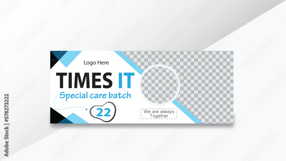 Admission web banner template design and Facebook cover page layout ...