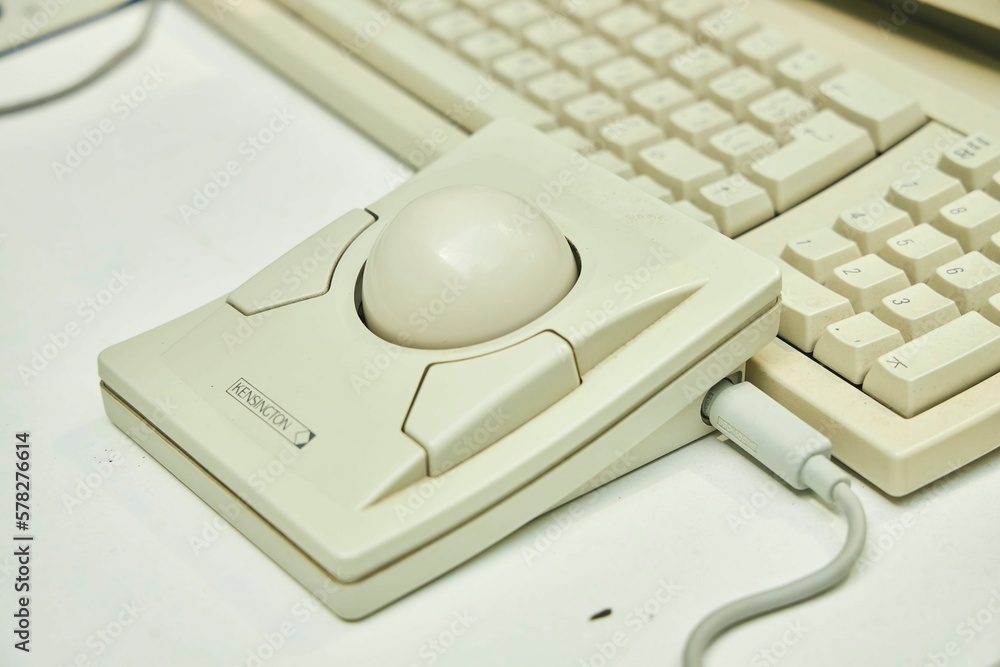 MOSCOW, Russia - May 7, 2022: Museum of Old Apple Computers. The first ...