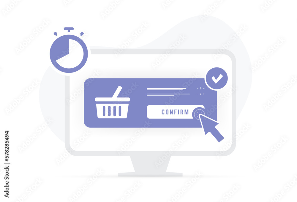 Speed Up Checkout concept. Improving ecommerce conversion digital ...