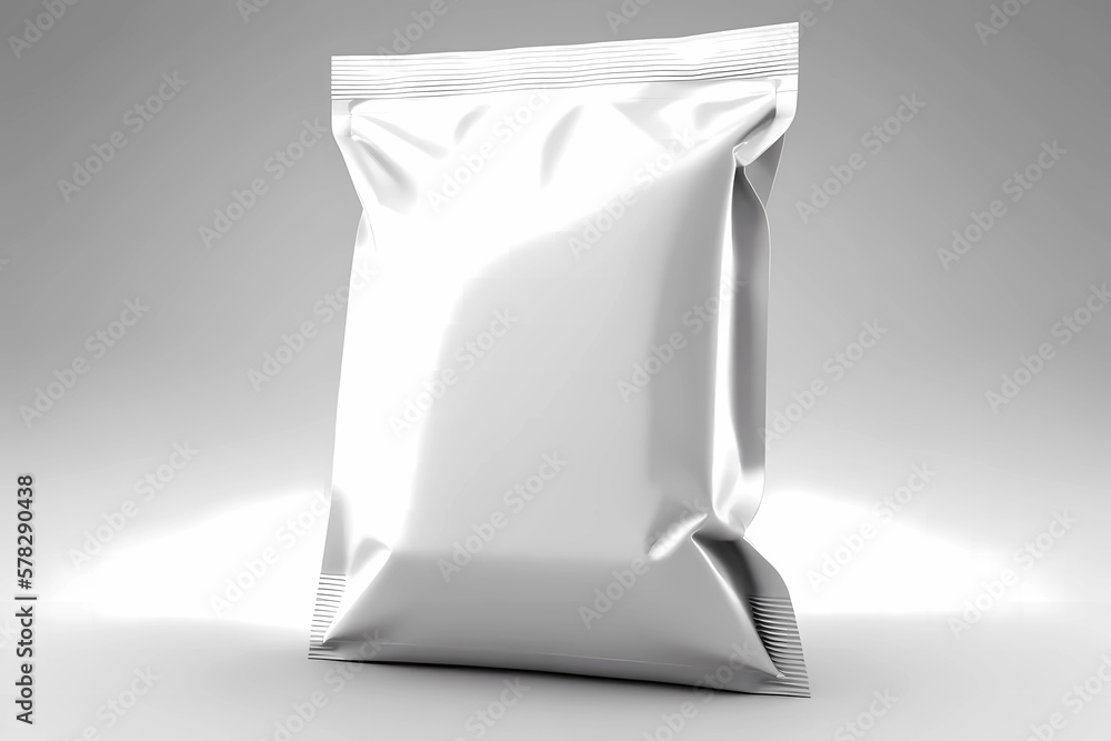 Blank sachet packet mockup design. Generative ai. Stock Illustration ...