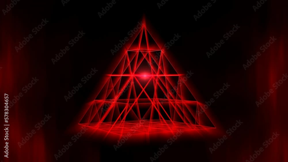Vidéo Stock Pyramid Rotation. This standard motion graphic shows the rotation of a red pyramid ...