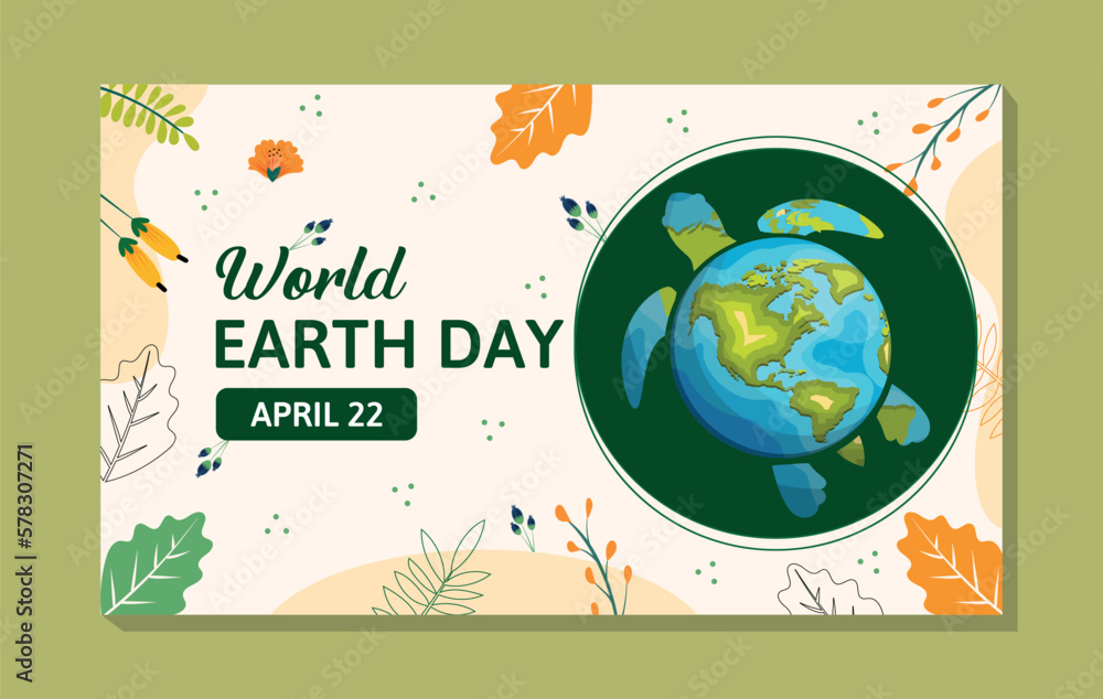 World Earth Day 2023 banner, poster template design Stock Vector ...
