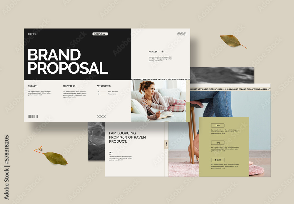 Brand Proposal Presentation Layout Stock Template | Adobe Stock