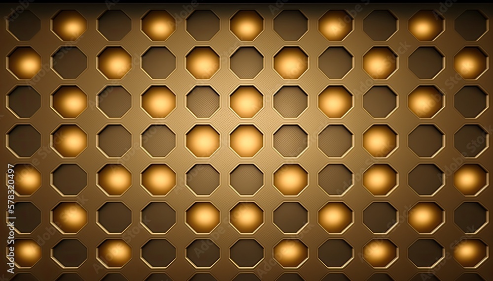 Gold background , Ceiling Open Cell Texture created with generative AI ...