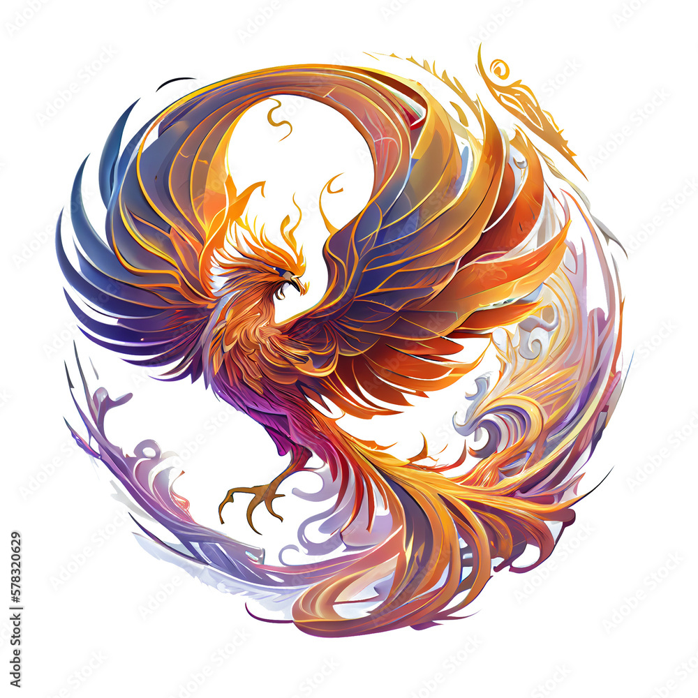 Mystical mythical character Phoenix, phoenix bird on a transparent ... Mystical mythical character Phoenix, phoenix bird on a transparent ...
