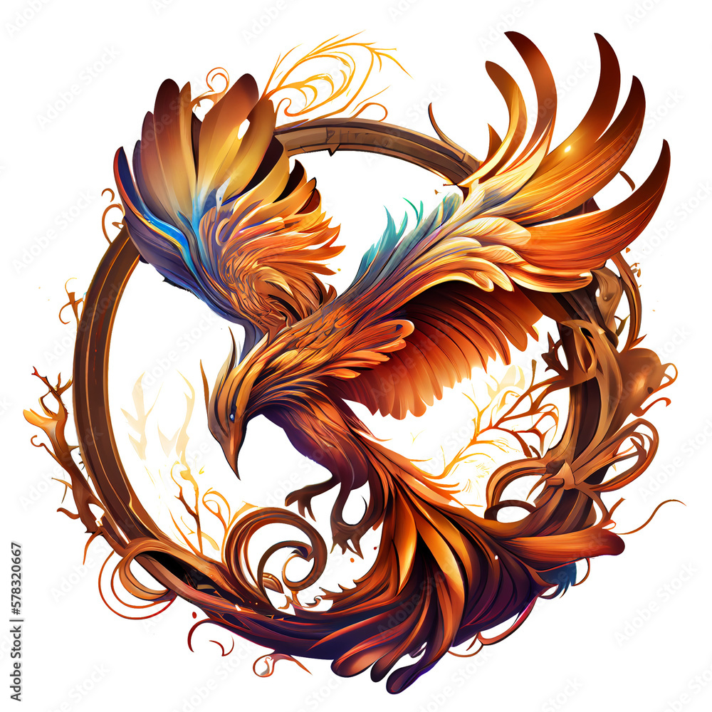 Mystical mythical character Phoenix, phoenix bird on a transparent ... Mystical mythical character Phoenix, phoenix bird on a transparent ...
