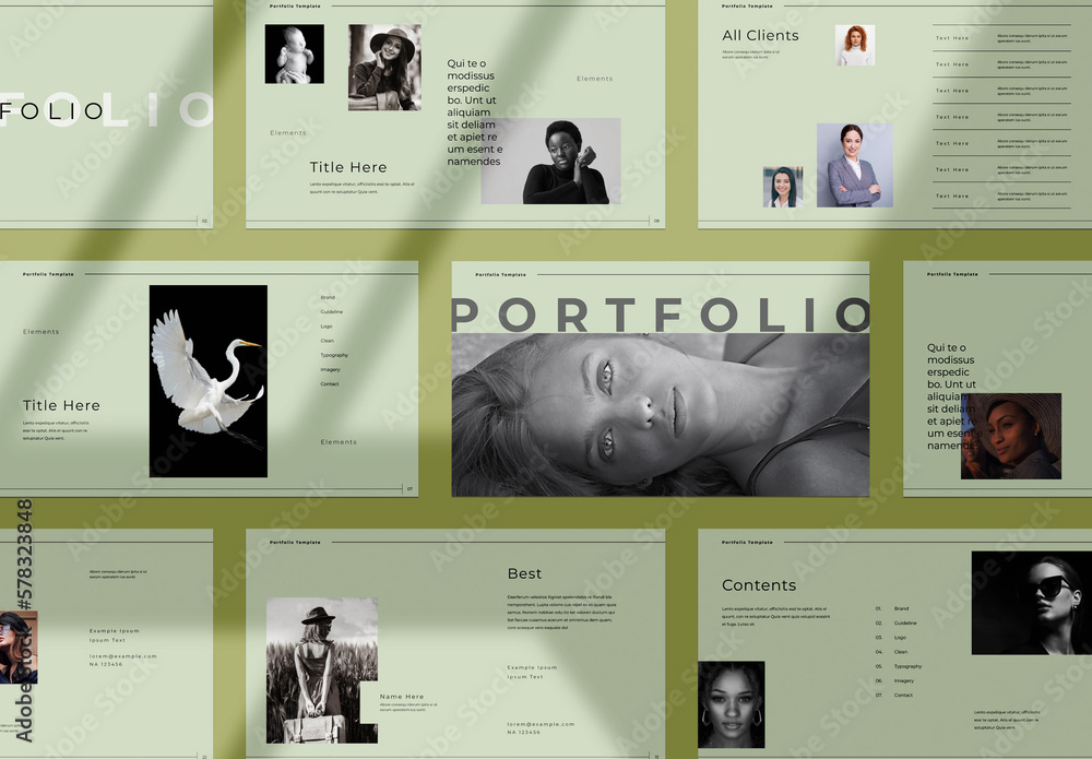 Portfolio Presentation Template Stock Template | Adobe Stock