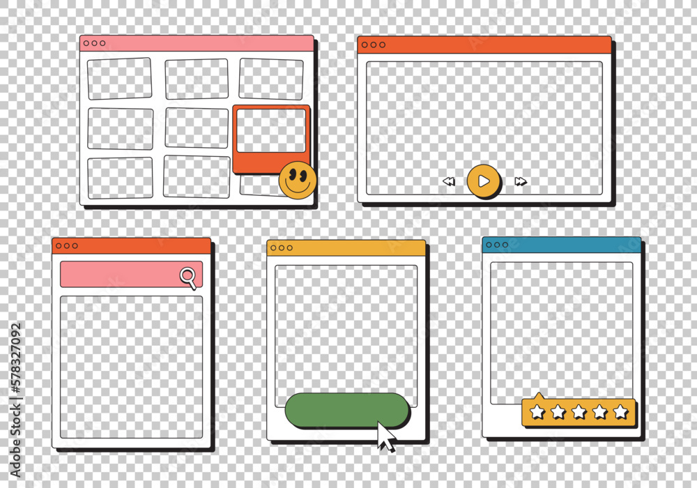 Digital User Interface with Retro Vaporwave Aesthetics from the 90s ...