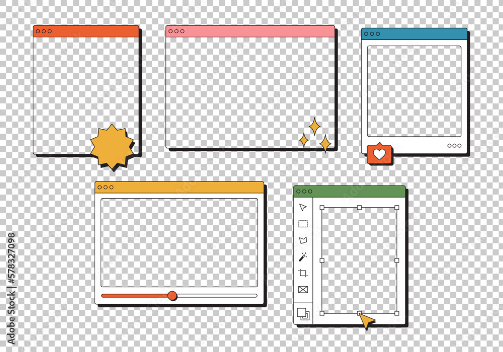 Digital User Interface with Retro Vaporwave Aesthetics from the 90s ...