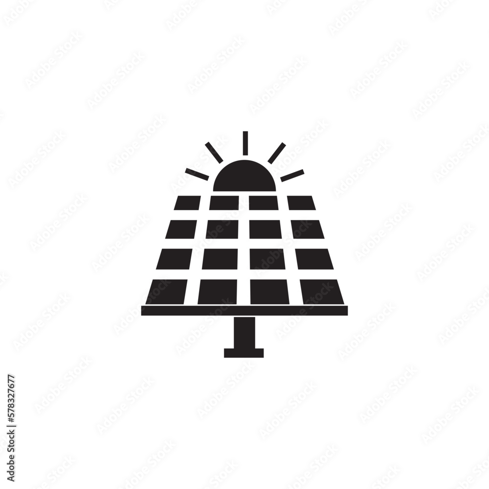 Solar panel icon, ecology, sun, power for app web logo banner poster ...