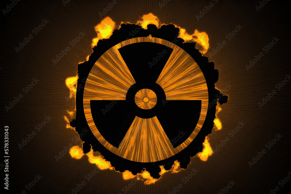 ภาพประกอบสต็อก Beware Orange and Black Radiation Dangerous Levels ...
