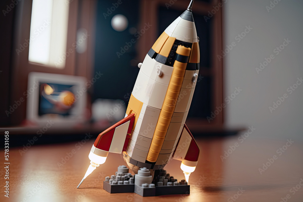 successfully launchesLego Dream a Reality Rocket Built from Blocks ...