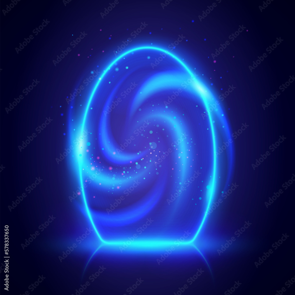 Magical Blue Portal With Blurry Vortex Stock Vector | Adobe Stock