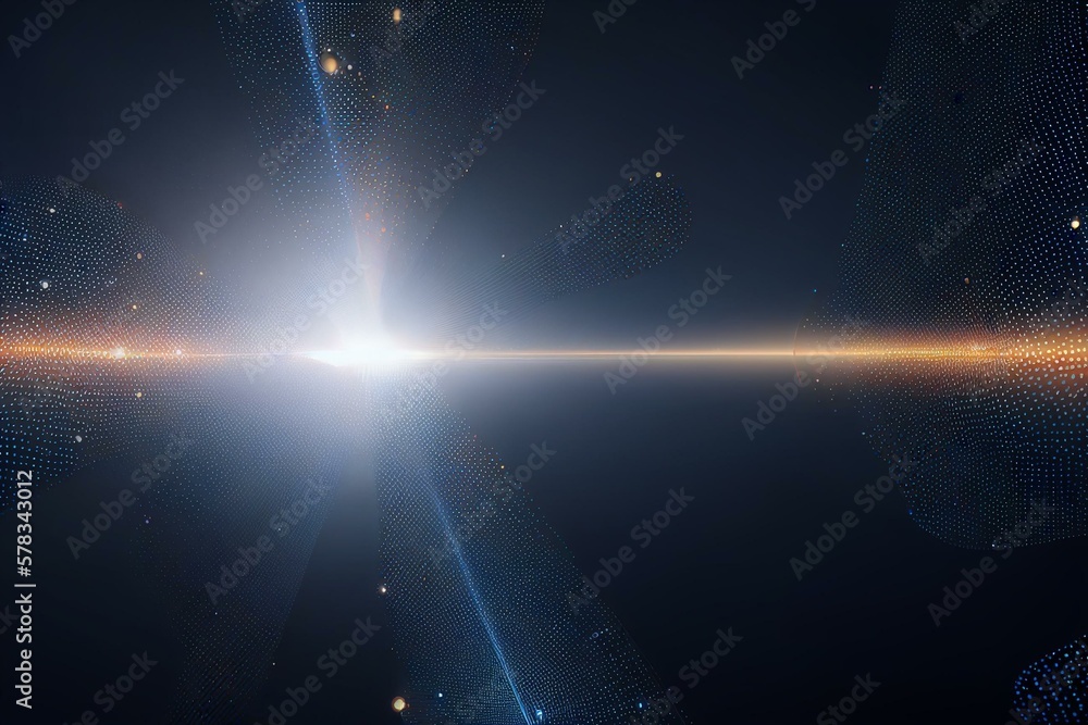 4K digital connection abstract animation dots and lines on blue ...