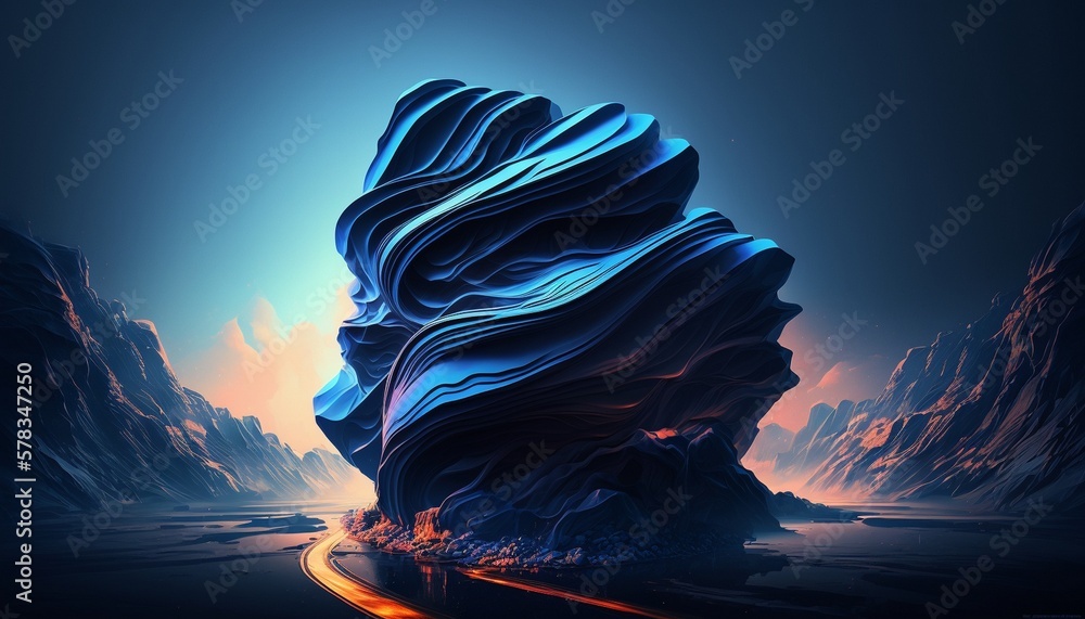 Abstract 4k wallpaper background illustration. art, AI-Generated Stock ...