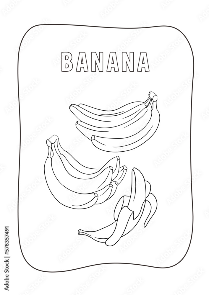 Coloring pages for kids, coloring worksheets, coloring fruits, coloring ...