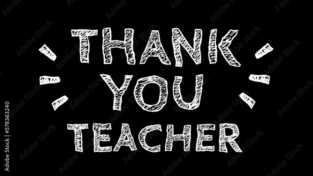 Thank you teacher word in doodles style for celebrating teacher's day ...