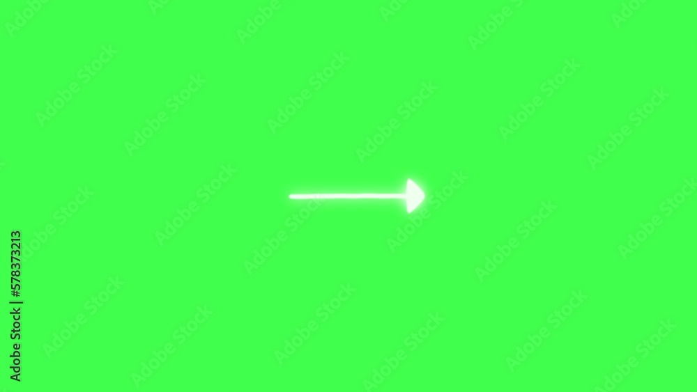 Animated Hand Drawn Doodle Arrow on the green screen background. Stock ...
