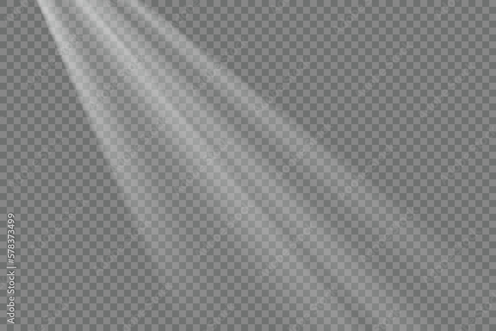 Sun light on wall, shadow overlay vector realistic background. Sunlight ...