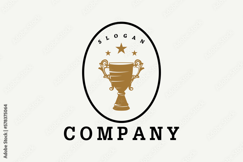 Champion Trophy Cup for Vintage Retro Sport Bar Club Cafe Tavern ...
