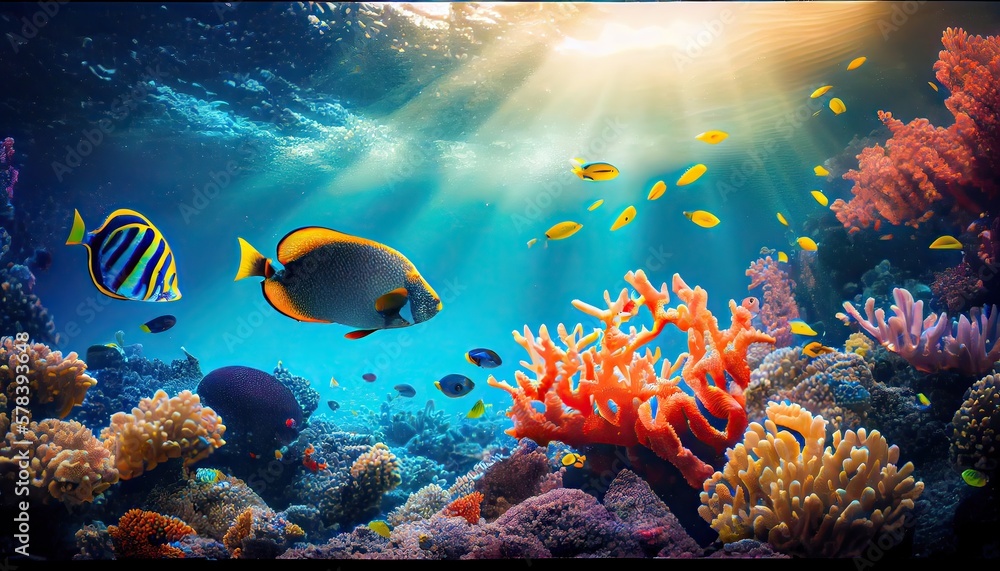 Underwater Coral Reef Scenery