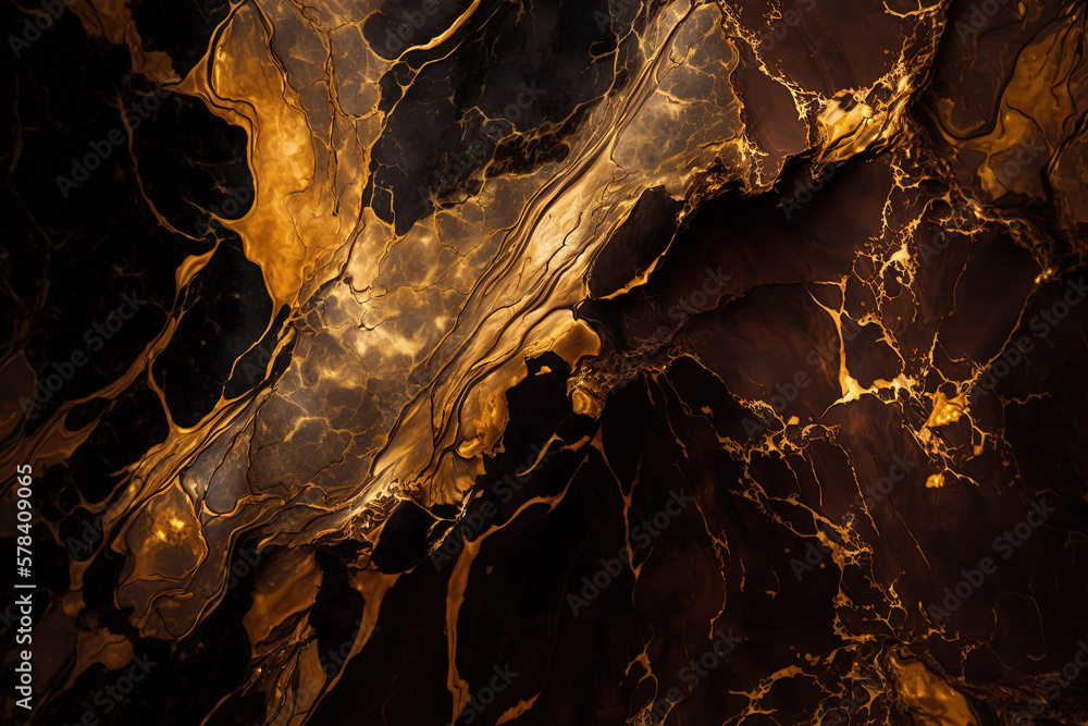 Abstract marble brown and gold background. Invitation backdrop. Ai generated Stock Illustration ...