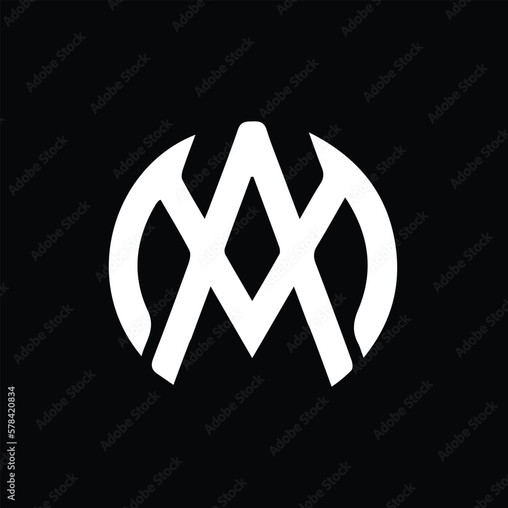MA AM Logo Design, Creative Minimal Letter AM MA Monogram Stock Vector ...