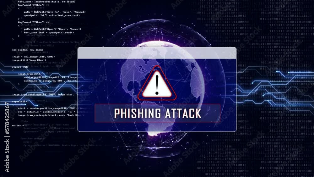 PHISHING ATTACK and Earth Connections Network, Animation, Background ...
