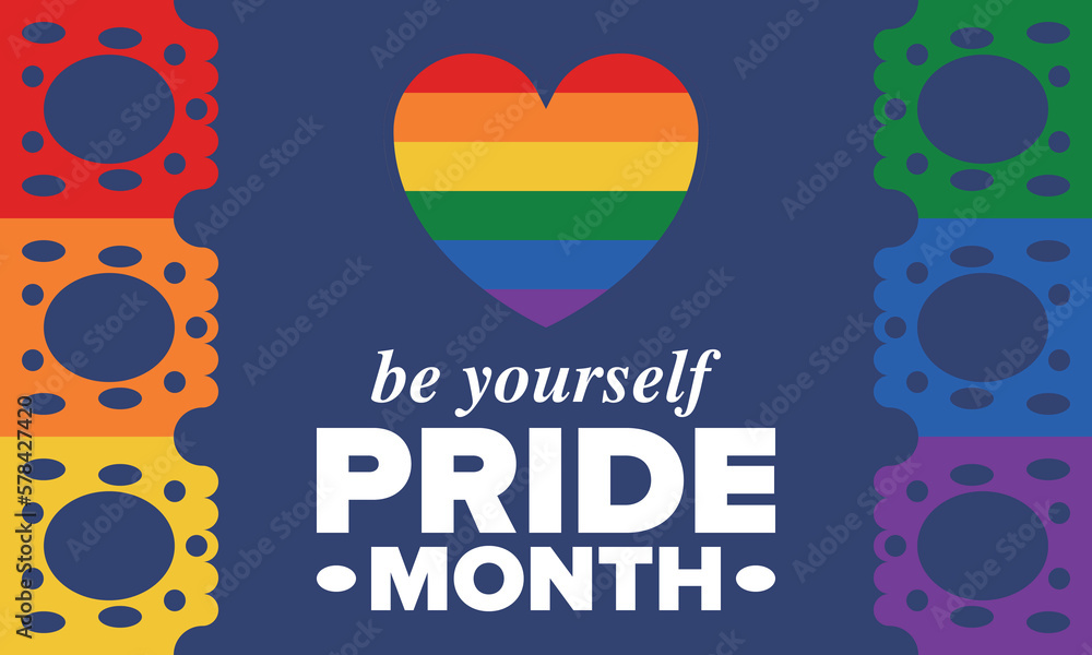 LGBT Pride Month in June. Lesbian Gay Bisexual Transgender. Celebrated ...