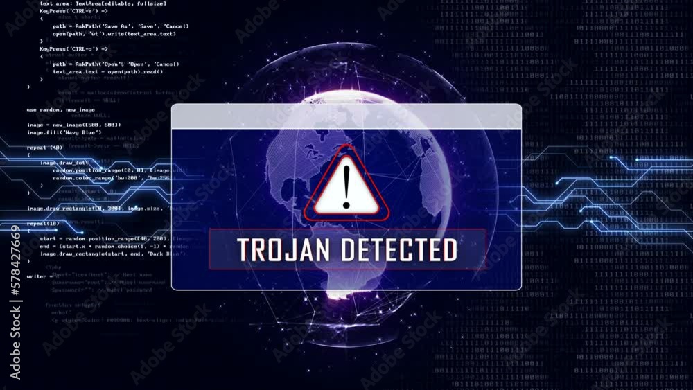TROJAN DETECTED and Earth Connections Network, Animation, Background ...